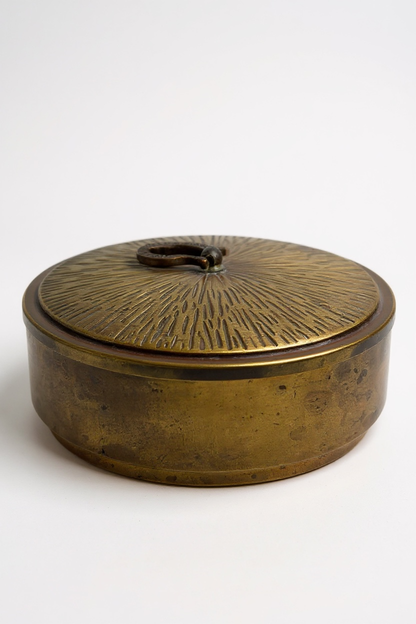 Vintage Round Brass Box 4" - Decorative Jewelry & Trinket Storage | The ...